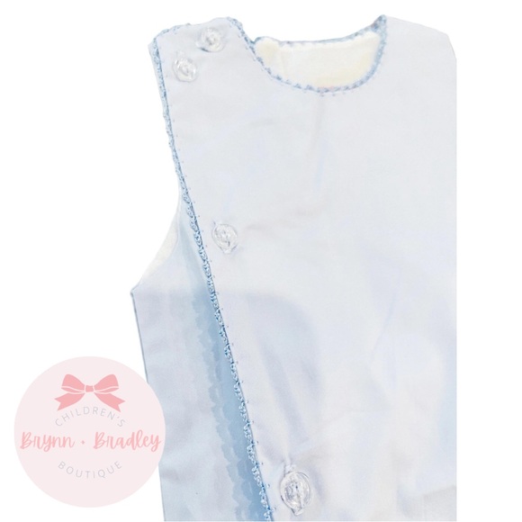 Southern Proper Blanks | Matching Sets | Nwt Blue Picot Trim Diaper Set ...